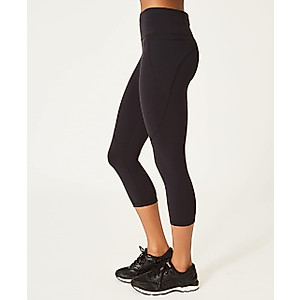 Sweaty Betty Womens Bum Sculpting Power Cropped Workout Leggings with Side and Back Pocket Size S Black