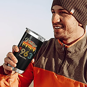 ZAGKOO 61th Birthday Gifts For Women, Men - 60th Birthday Decorations Women, Men - 1963 Birthday Gift Ideas For Men, Women - 61th Birthday Gift Ideas - Happy 61th Birthday, Turning 61 Cup