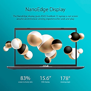 ASUS VivoBook 15 F515 Laptop, 15.6" FHD Display, Intel i3-1115G4 CPU, 8GB DDR4 RAM, 128GB SSD, Windows 11 Home in S Mode, Slate Grey, F515EA-AH34