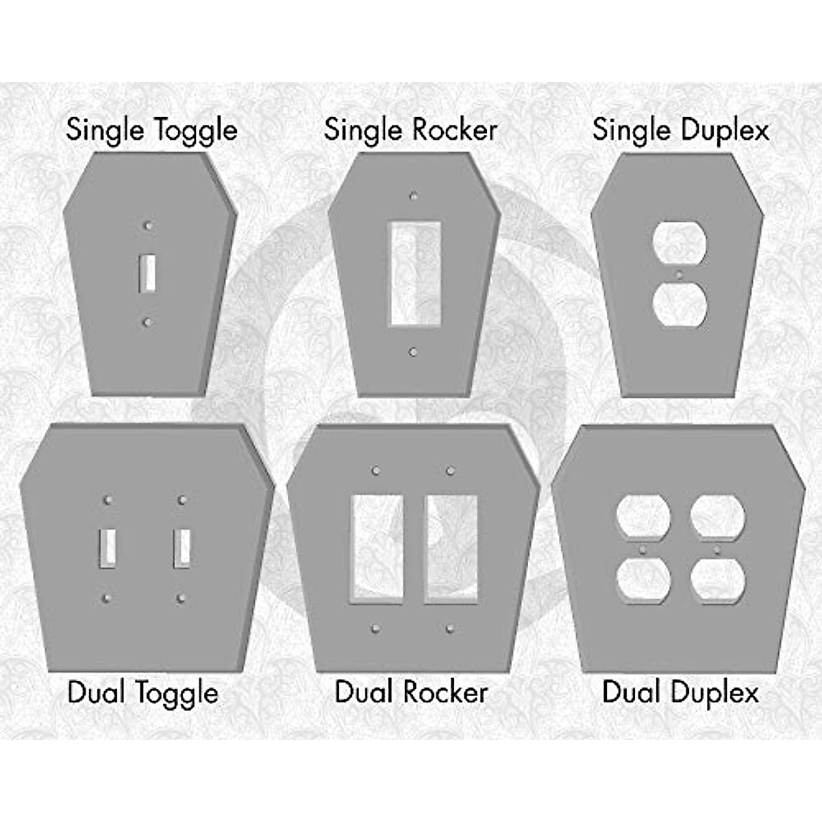 Coffin Single Toggle Light Switch Cover | 3D Printed Gothic Home Decor