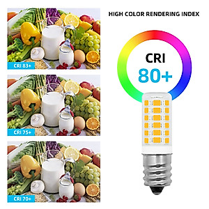 E12 LED Light Bulb Dryer Drum Lamp 120V Dimmable 2.5W Edison Candelabra Base Mini Lamp Warm White 3000k Equivalent 10W 15W 20W 25W Halogen Lamp 2835 SMD Salt Ceiling Fan Bulb Chandelier Pack of 5