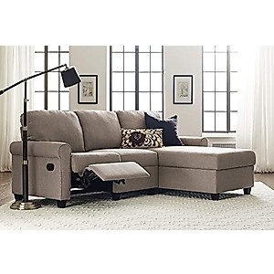 Serta Copenhagen Reclining Sectional with Right Storage Chaise - Oatmeal
