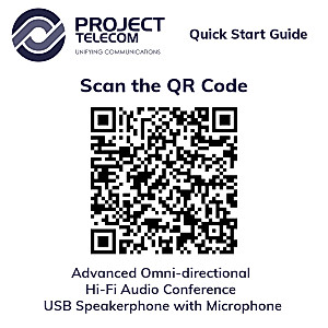 Project Telecom | Omni-Directional Hi-Fi Audio Conference USB Speakerphone with Microphone | Compatible with Microsoft Teams | Zoom | Cisco Webex | VoIP Softphone Applications