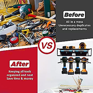 F4SPEED Large Power Tool Organizer and Storage, Garage Tool Storage Organizer Holder Garage Organizers and Storage Rack