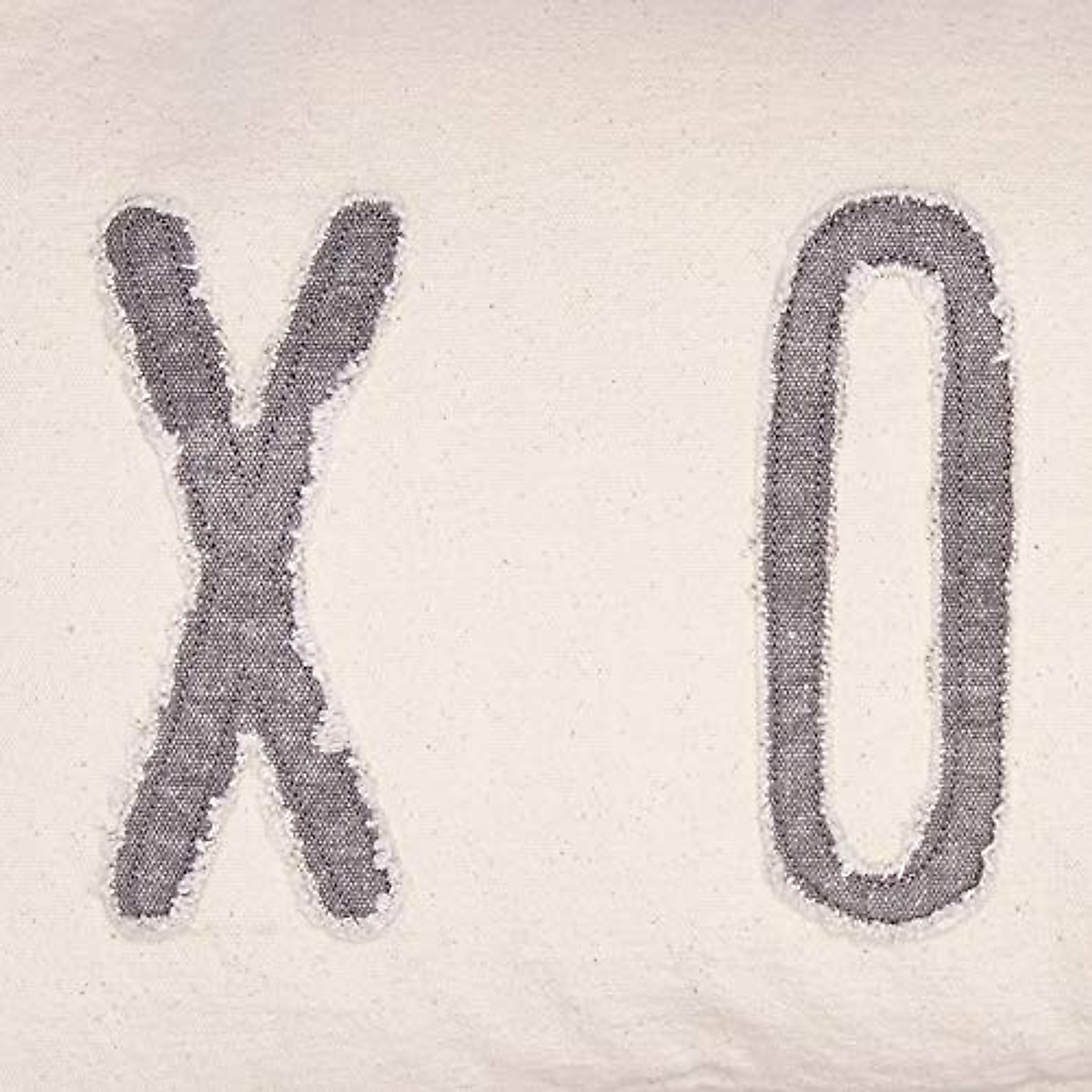 Mud Pie Polyester XOXOXO Washed Canvas Long Pillow 4163015, 1 Count (Pack of 1)