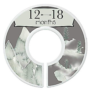 Mumsy Goose Baby Boy Clothes Dividers Nursery Closet Dividers Rustic Mountains