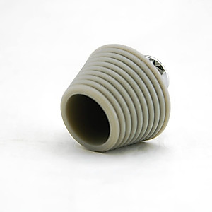 Jeeje 2 Pack Bathtub Stoppers Universal Drain Plug Silicone Tub Stopper with Brass Handle for Kitchen Bathroom Sink Washbasin Accessories Easy to Use (Black and Grey)