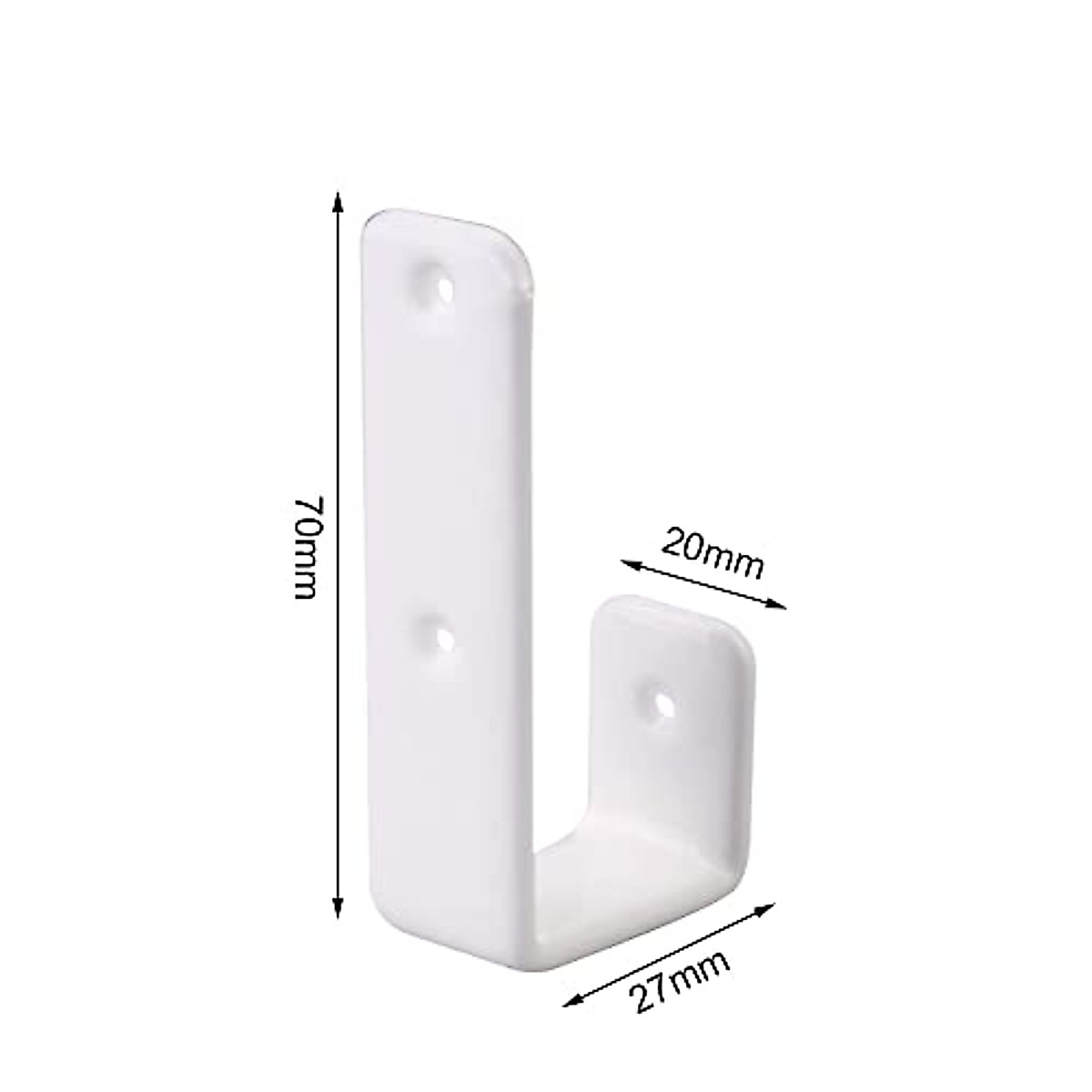 AIXITONG 4 Pcs 7 Shape Heavy Duty Bunk Bed Ladder Hooks Wooden Ladder Fixed Angle Irons White Bed Ladder Hooks for Bunk Beds