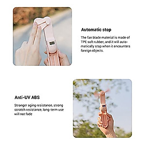 Taurusb Handheld Mini Fan, 3 in 1 Rechargeable Small Portable Ventilador, Pocket Size Hand Fan Gaming Phone Holder, Multi-Function Folding Personal Desk Fan for Home Office Outdoor Travel,Green