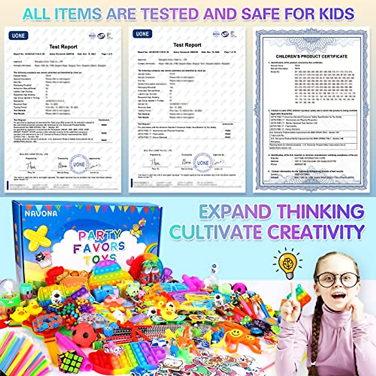 350 PCS Party Favors Toys for Kids, Easter Basket Stuffers, Fidget Toys Pack, Treasure Box toys for Classroom, Stocking Stuffers, Carnival Prizes, Goodie Bag Stuffers, Birthday Gift Bulk Toys for Boys and Girls