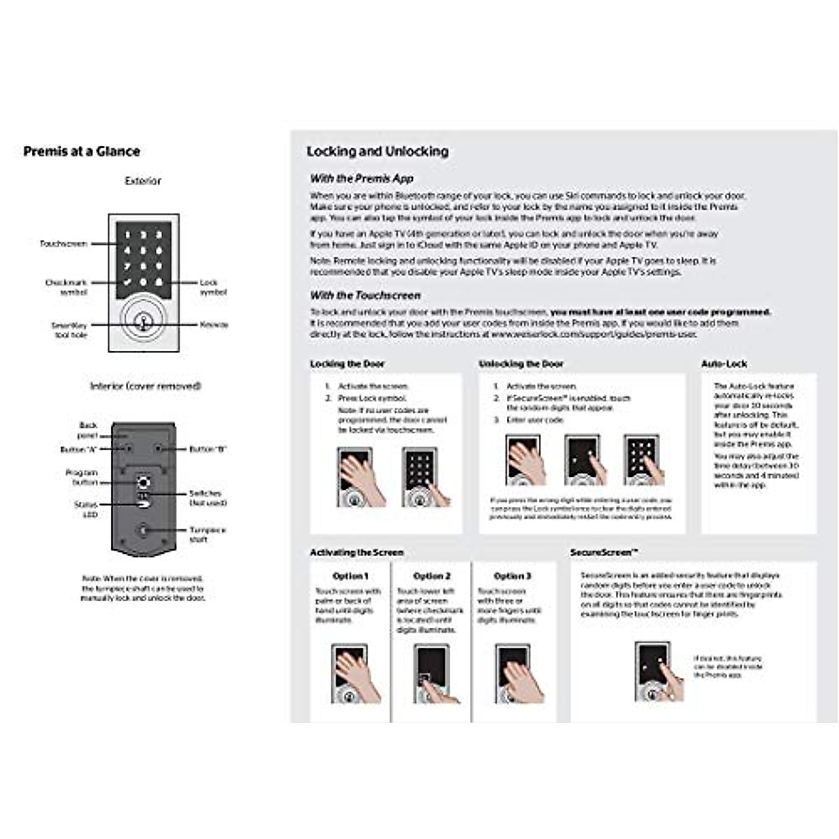 Weiser (by Kwikset) Premis Electronic Touchscreen SmartKey Deadbolt Lock, Works with Apple® HomeKit, Siri Voice Control, & Apple TV. Satin Nickel, 9GED22000-001-US15
