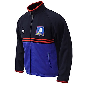 Denze Mens Ted Lesso Jacket - Jason Sudekis Brndan Hunt Blue Football Coach Fleece Track Suit,XXL