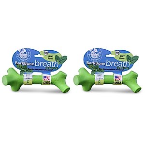 Pet Qwerks 2 Pack of Barkbone Breath Chew Stick Dog Toys, Medium, for Aggressive Chewers, Made in USA2