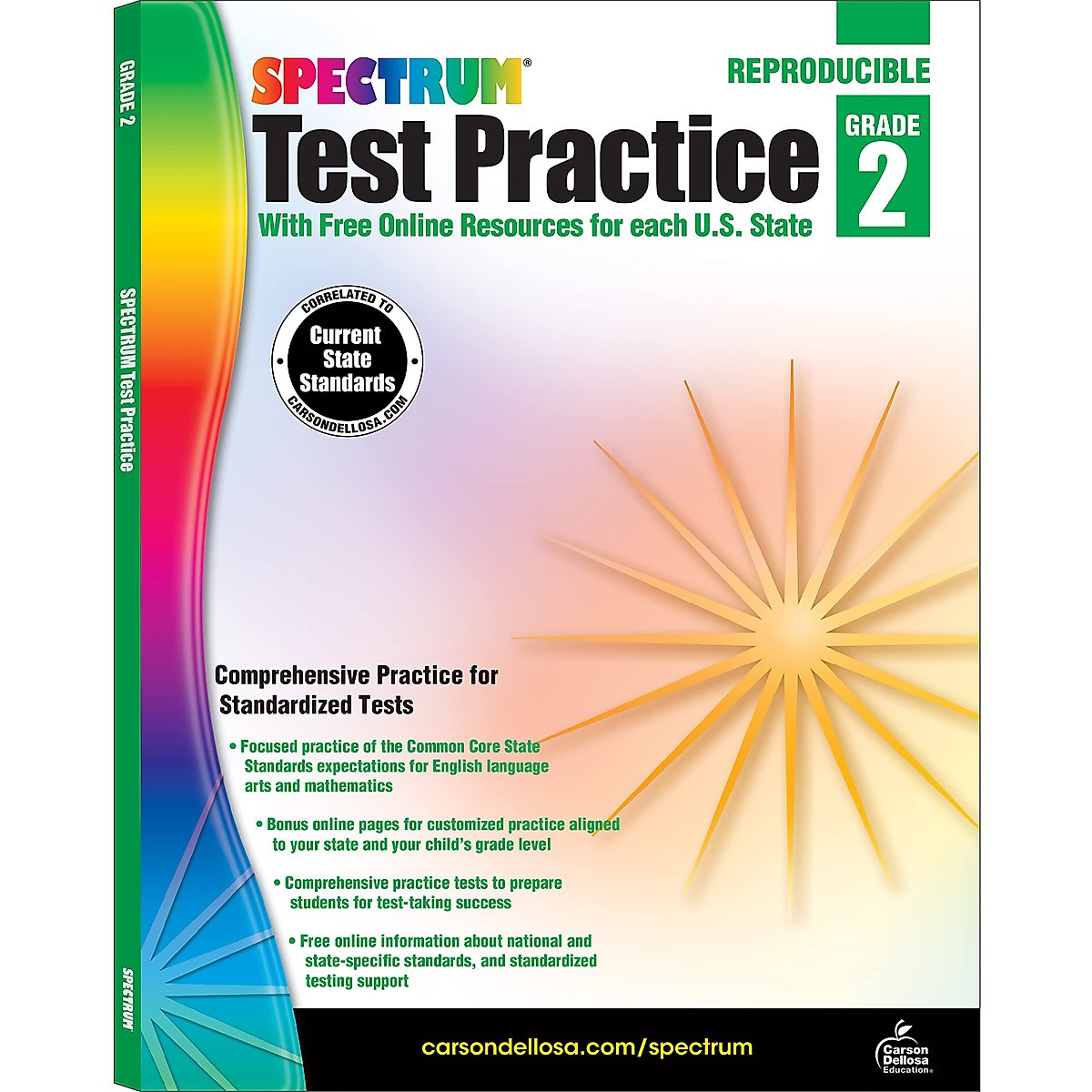 Spectrum Test Prep Grade 2 Workbook, Ages 7-8, Reading Comprehension, Language Arts & Math Workbook, Grammar, Vocabulary, Addition, Subtraction, Writing Practice Tests, 2nd Grade Test Prep Workbook
