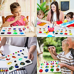 20 Well Watercolor Paint Tray Palette Pallet Acrylic Painting Mixing Plastic Artist Large Square Palette, 13 x 10 Inches, White, 1PCS