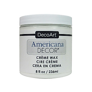 Decoart AmerDecorCremeWax Americana Decor Creme Wax 8oz White, 8 Fl Oz (Pack of 1)