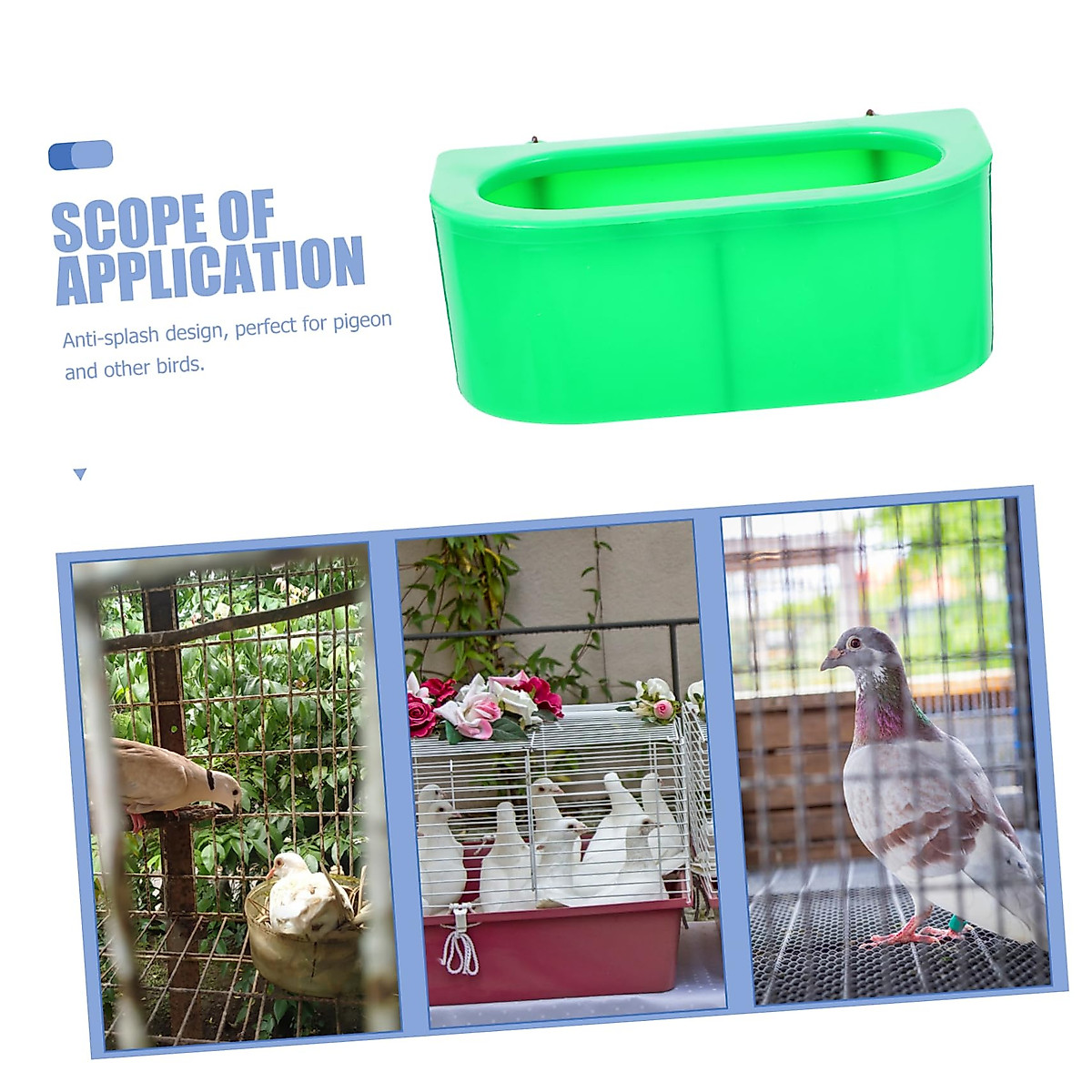 HAPINARY 10pcs Bird Supplies Hanging Chicken Feeder Bird Food Bowl Cage for Rabbits Bird Feeding Cup Chicken Water Feeder Chicken Feeder Cups Squirrel Feeder Pigeon Accessories Green