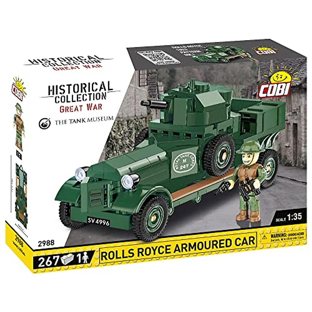 Cobi toys 267 Pcs Hc Great War /2988/ Rolls Royce Armoured Car Scale1:35