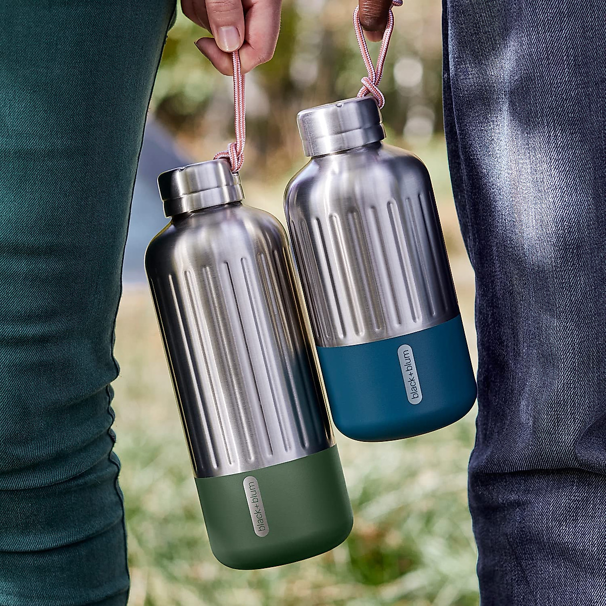 black+blum Explorer Insulated Flask, Small, Olive, 650 ml