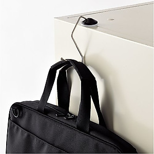 LIHIT LAB Lightweight Purse Hanger for Table, Bag Hanger, Purse Holder, Desk Hook for Gym, Restaurant, Office, Holds up to 11 pounds, 4" x 2'', Black (A7595-24)