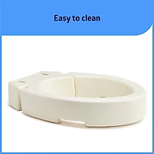 Medline Elongated Hinged Toilet Seat Riser, 3.5 inch, 400 lb Weight Capacity, White - Ideal Mobility Aid for Elderly, Disabled, and Medical Patients, Enhances Bathroom Safety