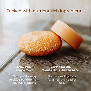 Suds & Co. Solid Shampoo Bar, Zero Waste Shampoo, Natural Shampoo Bar Soap, Sustainable, Eco-Friendly Hair Care - Sunshine, 3.0 Ounce