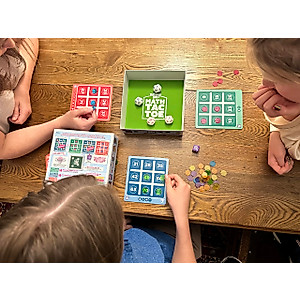 Semper Smart Games PlaySmart Dice Math-Tac-Toe: Get Sharp on Mental Math with a Fun New Twist on a Timeless Classic! Multiple Skill-leveled Math Bingo Made Fun for 8 and up!