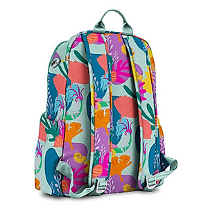 JuJuBe Disney's The Little Mermaid Zealous Diaper Bag Backpack, Fashionable Lightweight Travel Bag, 9 Pockets for Organization, Baby Bottles, Diapers, Pacifier, Snacks, Padded Adjustable Back Straps