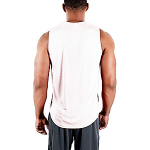 DEVOPS 3 Pack Men's Muscle Shirts Sleeveless Dry Fit Gym Workout Tank Top (X-Large, Black/Gray/White)