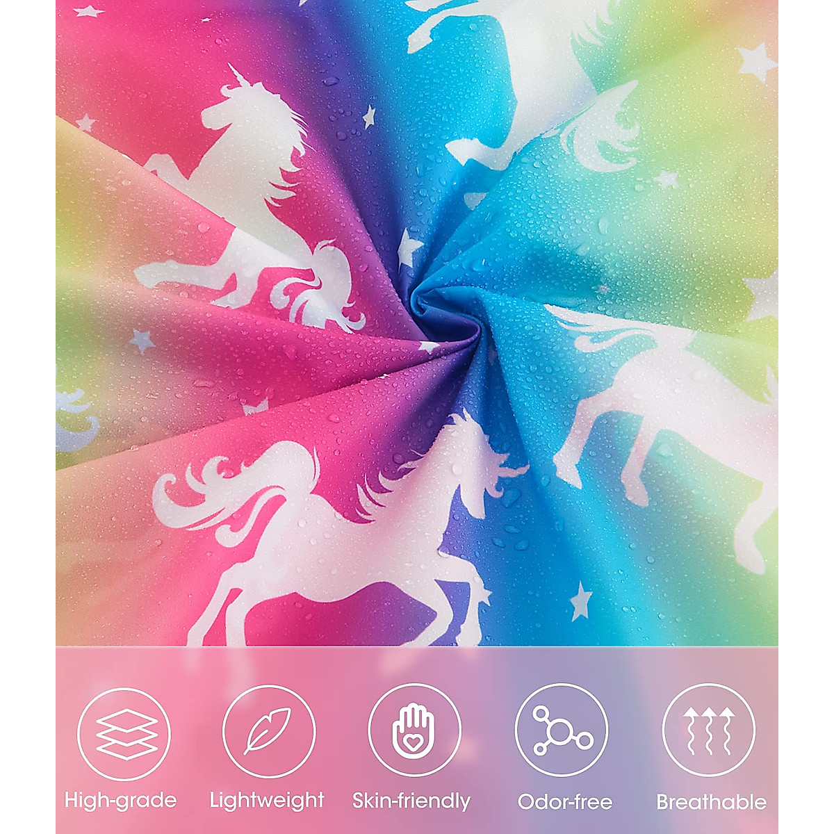 WAWSAM Lightweight Kids Rain Poncho Waterproof Kids Poncho Reusable Hooded Rain Jacket for Boys Girls