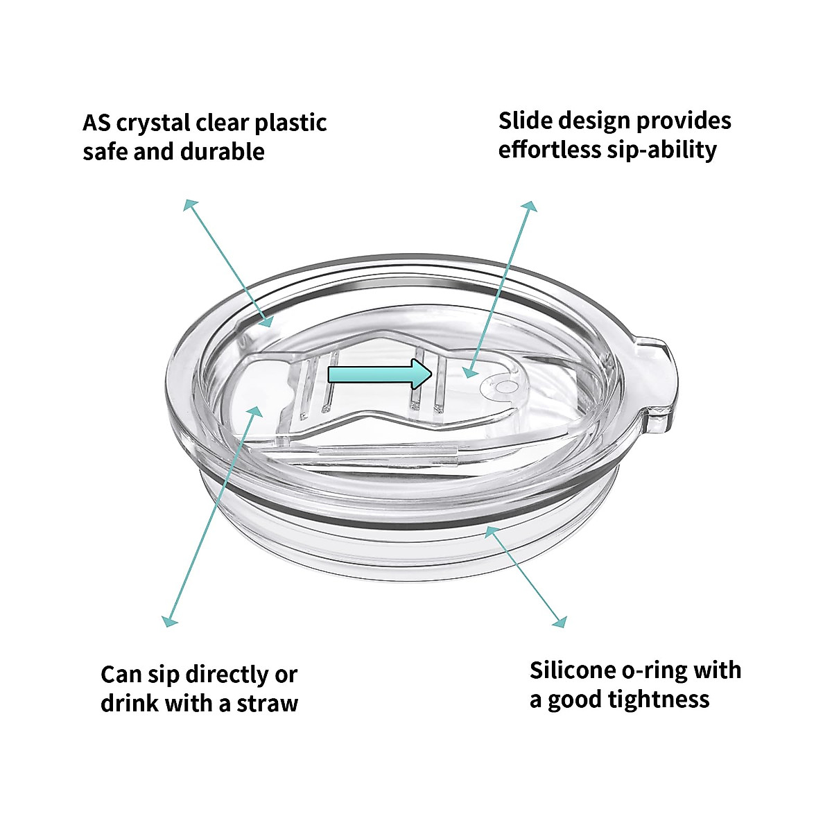 UXIETIN 16oz Replacement Lid Compatible with Corkcicle Travel Coffee Tumbler,Spill Proof Double Sealing Lid Replacement Compatible with 16oz Corkcicle Accessories