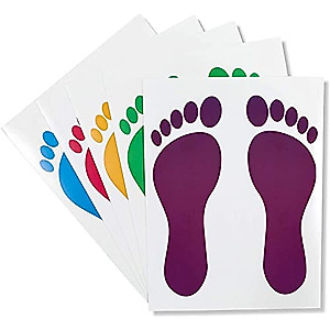 Kids Footprint Decal Stickers for Classroom Decor (32 Pairs)