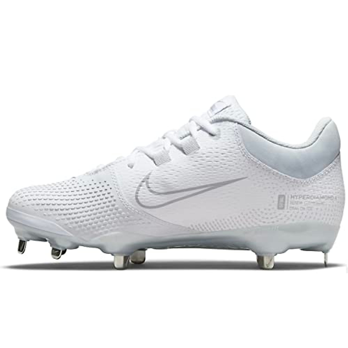 Nike Hyperdiamond 4 Pro Women's Softball Cleat SZ 8 White/Grey