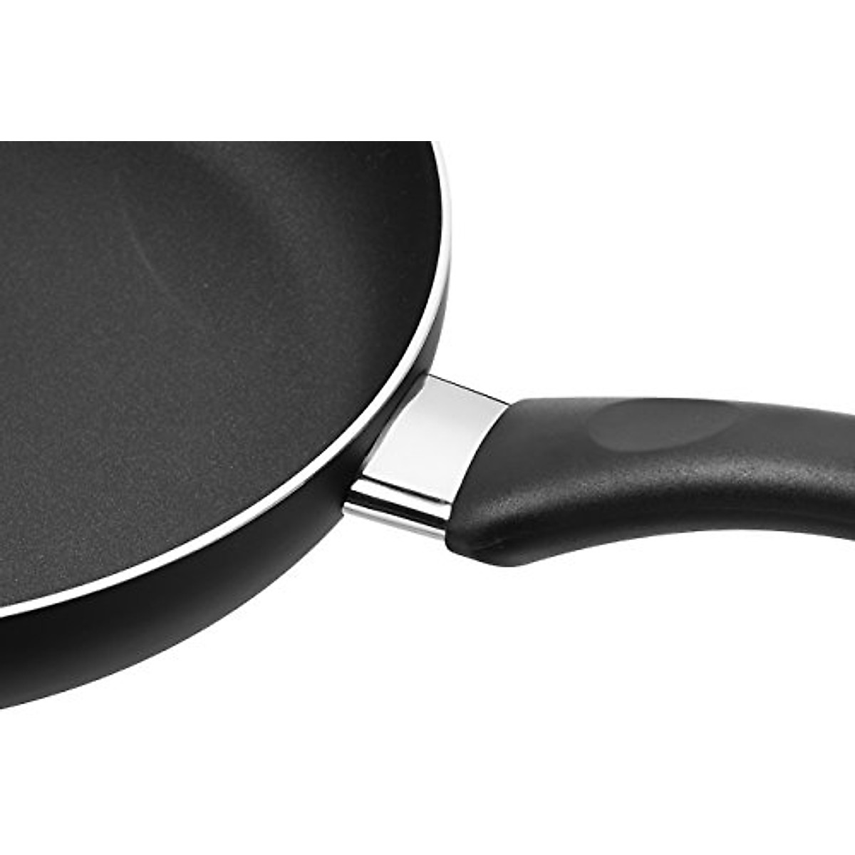 Amazon Basics 3-Piece Non-Stick Frying Pan Set - 8 Inch, 10 Inch & 12 Inch, Black