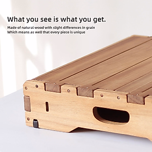 unununu Wooden Platform 3.7" Height.One Step Stool Larger 31.5" for Adults&Senior. Carbonization Porch Step,Stair Assist Indoor&Outdoor,Bedside Foot Stepper,Mobility Stepping.for Handicap,Elderly,Kids