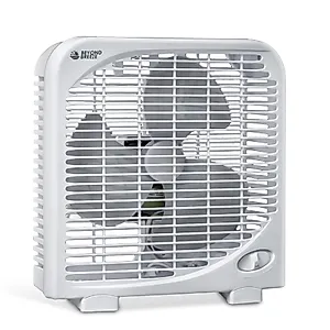 BEYOND BREEZE Box Fan, 9 inch 2 Speeds Table Fan with Strong Airflow, Portable Tabletop Fan for Bedroom, Bathroom, Kitchen