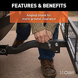CURT 18153 60 x 24-Inch Basket Hitch Cargo Carrier, 500 lbs Capacity, Black Steel, 2-In Folding Shank