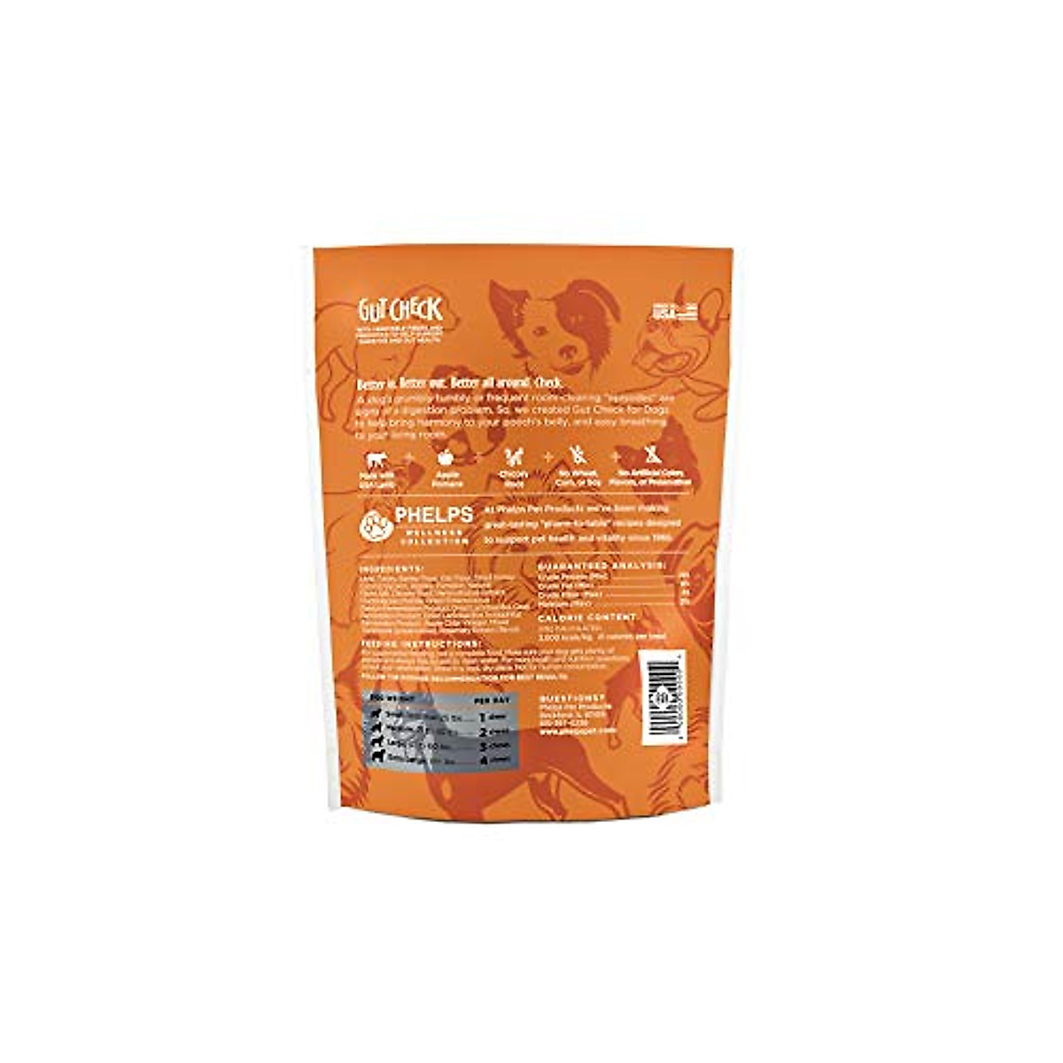 Phelps Wellness Collection Gut Check Digestive & Gut Health Lamb Recipe Dog Treats 2 Pack 4.5 oz