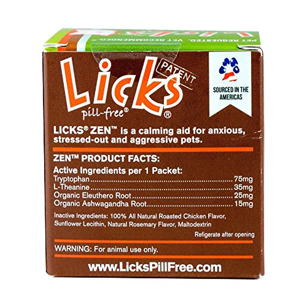 Licks Pill-Free Zen Cat Calming - Natural Calming Aid for Aggressive Behavior and Nervousness - Calming Cat Treats for Stress Relief & Cat Health - Gel Packets - 30 Use