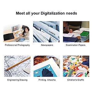 VIISAN 3240 A3 Large Format Flatbed Scanner, 2400 DPI, Scan 12"x 17" in 4 sec, Frameless, Auto-Scan, Document & Photo & Book Scanner, Design for Library, School and Soho. Supports Windows 11 & Mac