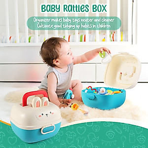 Choomon 10pcs Baby Rattles Set 0-12 Months Baby Teething Toys Infant Grab Shake Rattle, Sensory Teether, Development Learning Music Toy, for Newborn Toys Baby Boy Girl Gifts