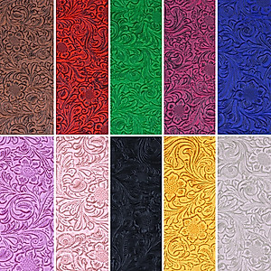 Solid Color Embossed Faux Leather Sheets 12 "x53" (30cm x 135cm) Embossed Texture Leather Fabric, Widely Used in Leather Earrings, Keychains, Sewing DIY Projects ﻿ (Pink)