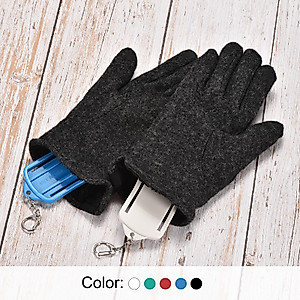 PATIKIL Golf Gloves Stretcher, 4 Pack Plastic Keeper Support Rack Holder Dryer Hanger Frame with Keychain Hook for Sports Gloves Maintenance, Blue L Size