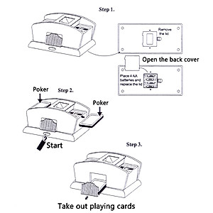 INFIJYON 2-Deck Automatic Card Shuffler,Electric Card Shuffler, US Plug/Battery Operated,for Home & Party Use
