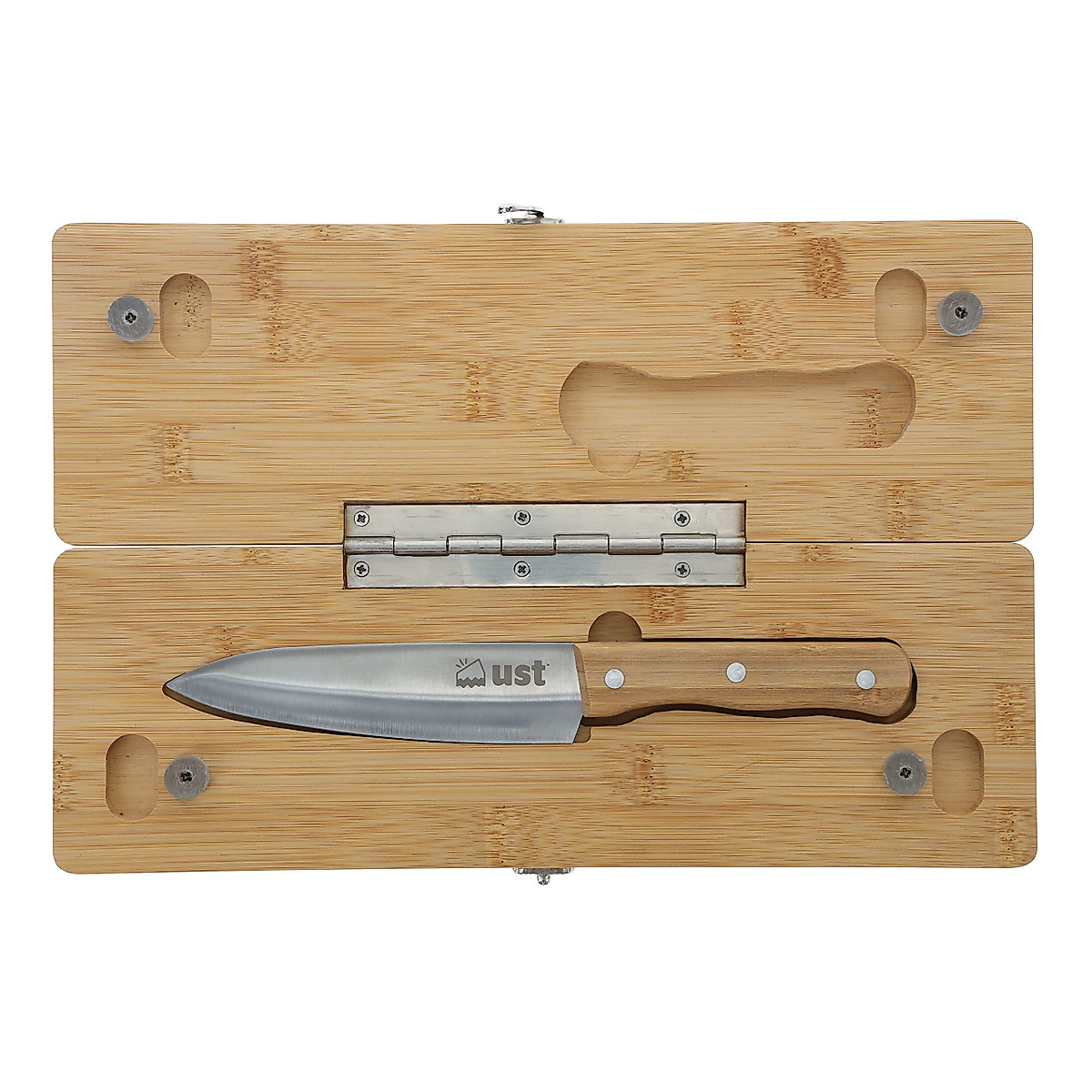 ust pack along cutting board with knife made of bamboo for portable food preparation with moisture resistant and eco friendly design for camping and everyday use