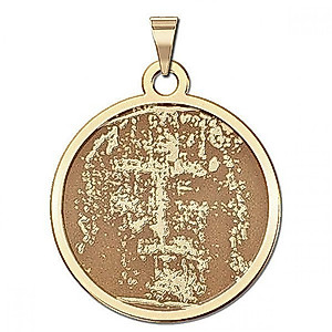 PicturesOnGold.com Shroud of Turin Religious Medal - 1 Inch Size of a Quarter -Sterling Silver