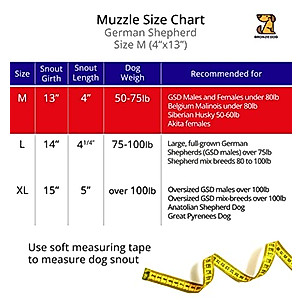 BRONZEDOG Wire Dog Muzzle German Shepherd for Medium Large Dogs Adjustable Durable Metal Basket for Biting Chewing Barking (M)