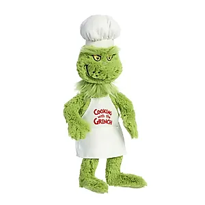 Aurora® Whimsical Dr. Seuss™ Chef Grinch Stuffed Animal - Magical Storytelling - Officially Licensed - Green 14 Inches