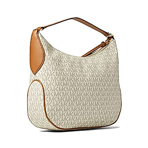 Michael Kors Kelsey Medium Hobo Convertible Shoulder Vanilla/Acorn One Size