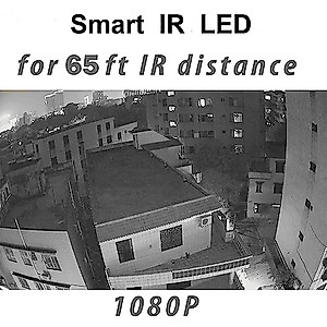 2MP Analog TVI AHD CCTV Vandal Dome Surveillance Security Camera, 2.8mm 100° Wide Viewing Angle, 1080P, 65ft Night Vision, Outdoor, Compatible with Swann/ANNKE/Hikvision DVR, Full Metal Housing